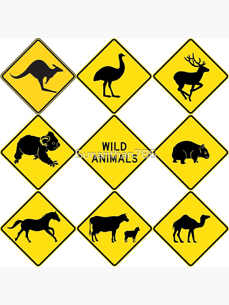 "Australian Road Signs" Art Print for Sale by Sunanthan786 | Redbubble