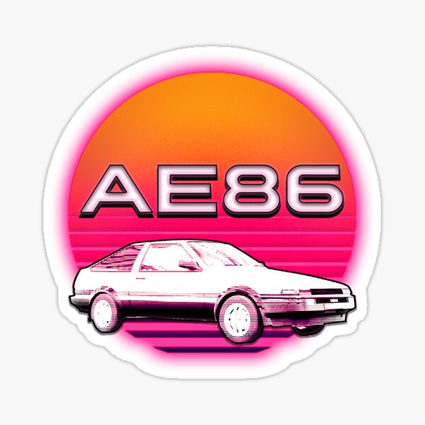 "Toyota AE86 Trueno Outrun Graphic" Sticker for Sale by lithoman2 ...
