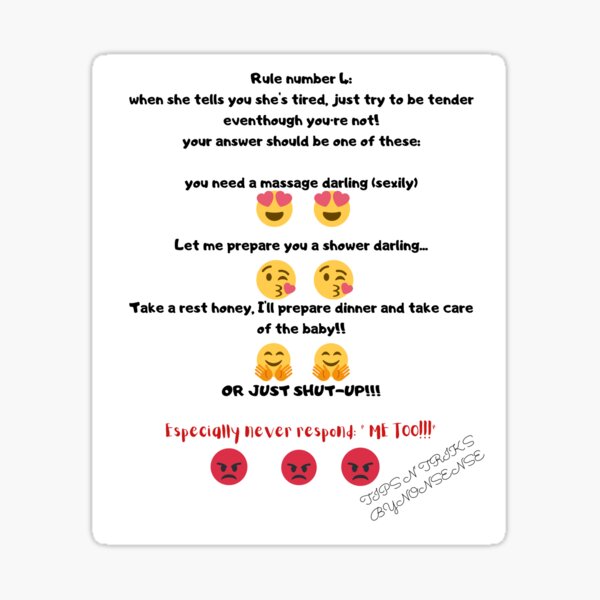 "RULE NUMBER 4" Sticker for Sale by fatza | Redbubble