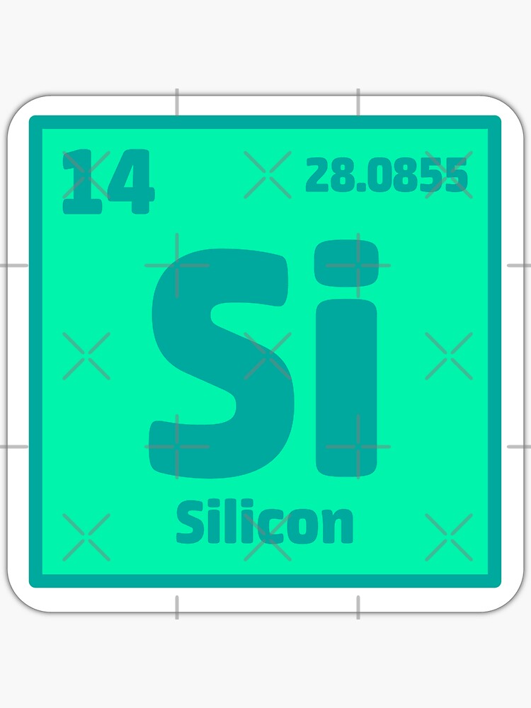 "Element Silicon Sticker" Sticker for Sale by FinnicusMertens | Redbubble