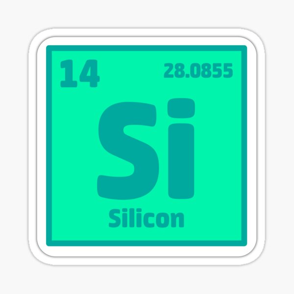 "Element Silicon Sticker" Sticker for Sale by FinnicusMertens | Redbubble