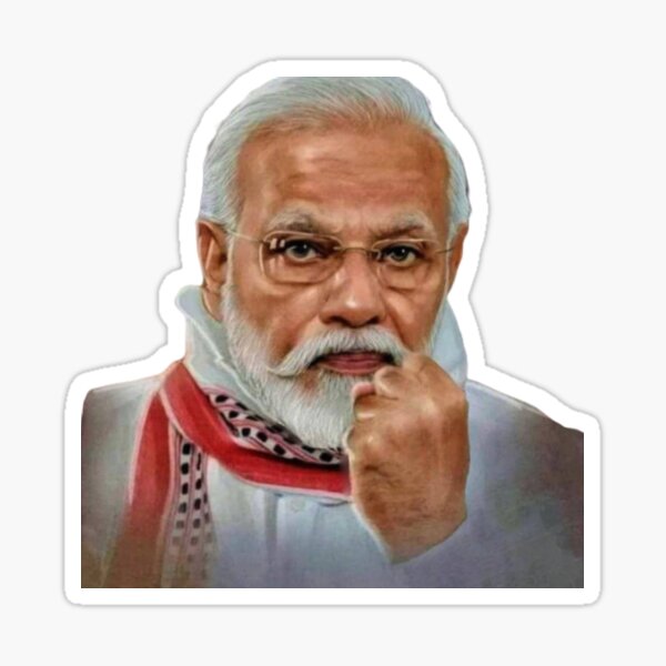 "Angry Modi" Sticker by lokytech | Redbubble