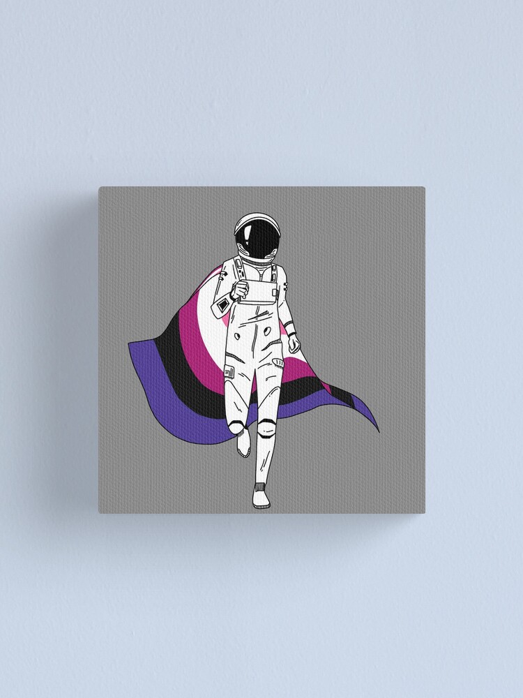 "Genderfluid Space Pride Astronaut LGBTQ+" Canvas Print by illuniz ...