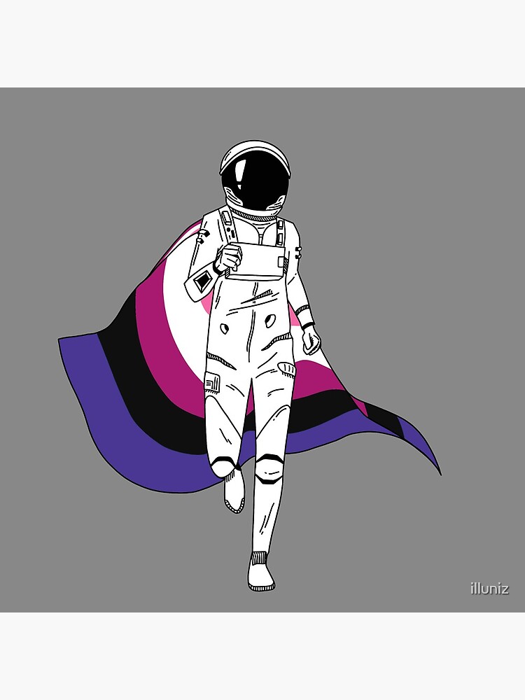 "Genderfluid Space Pride Astronaut LGBTQ+" Canvas Print by illuniz ...