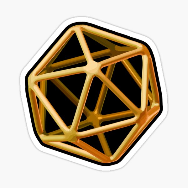 "Icosahedron" Sticker for Sale by AllyFlorida | Redbubble