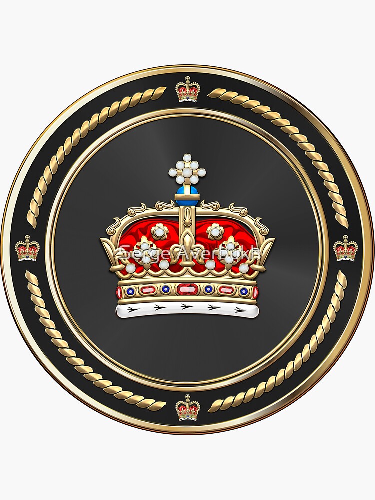 "Crown of Scotland over Red Velvet" Sticker for Sale by Serge Averbukh ...