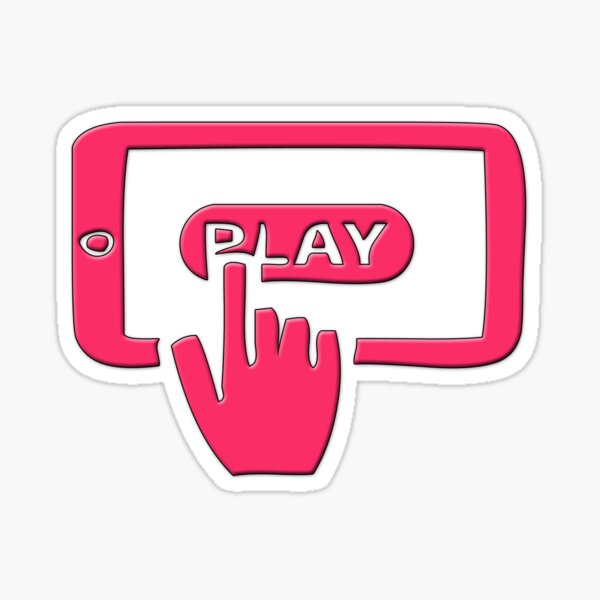 "Play" Sticker by bdaziz | Redbubble