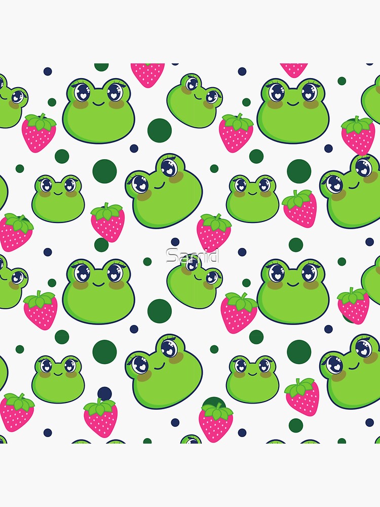 "Strawberry frog" Sticker for Sale by Sarrid | Redbubble