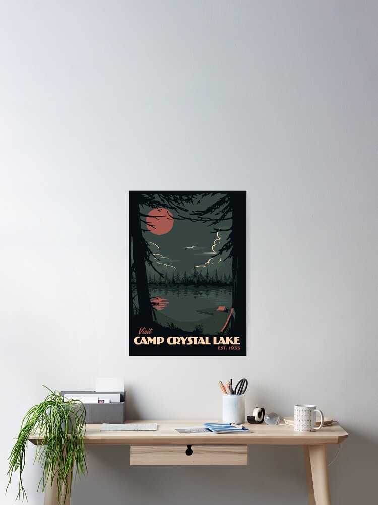 "Visit Camp Crystal Lake travel poster" Poster for Sale by mathiole | Redbubble