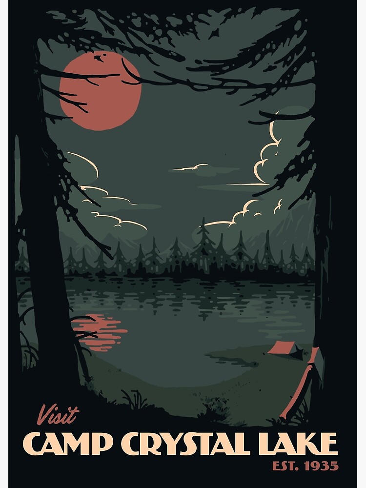 "Visit Camp Crystal Lake travel poster" Poster for Sale by mathiole ...
