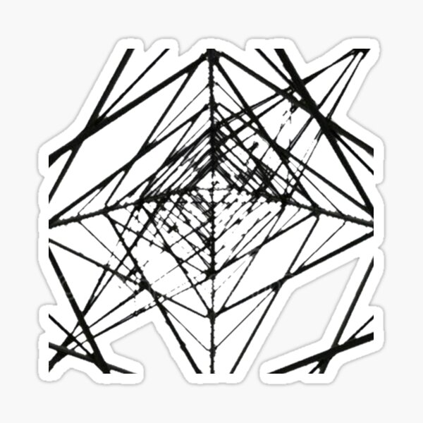 "Crossed Lines" Sticker by LittleBoop | Redbubble