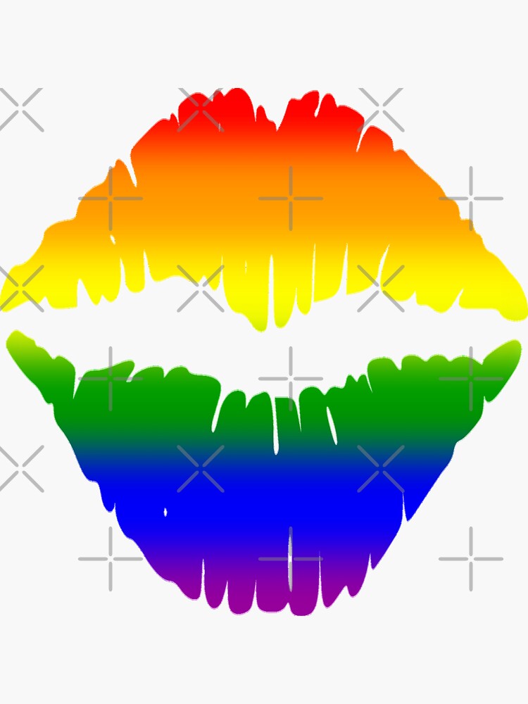 "Rainbow Lips" Sticker for Sale by THEWGC | Redbubble
