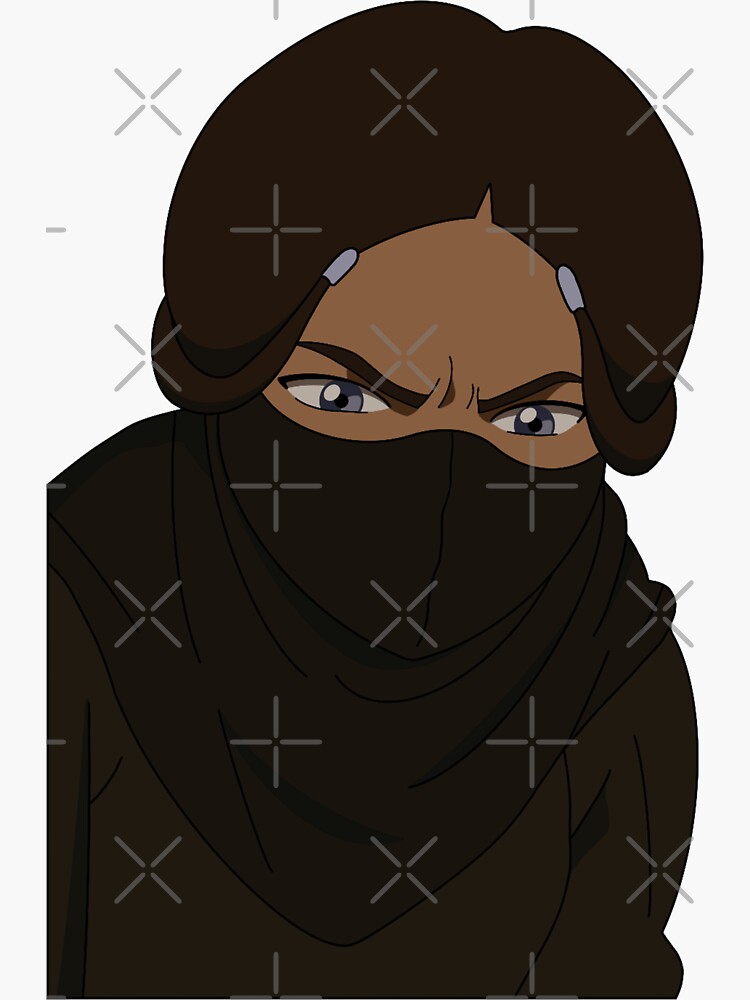 "katara from avatar wearing a mask" Sticker for Sale by gwynethc ...