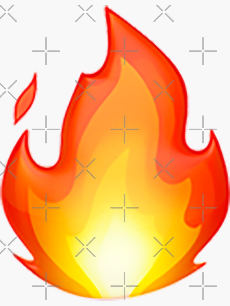 "Fire emoji" Sticker for Sale by bryanduc | Redbubble