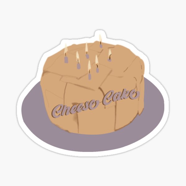 "Actual Cheesecake" Sticker for Sale by Brives98 | Redbubble