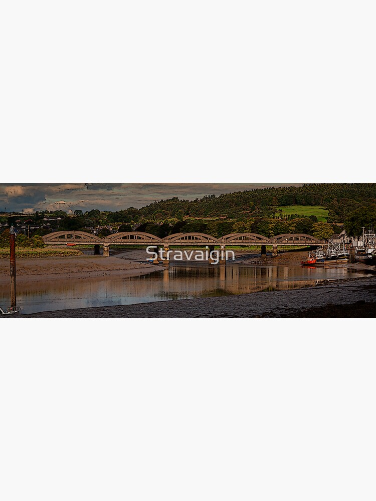 "Bridge River Dee Fishing Boats Kirkcudbright Scotland" Sticker for ...