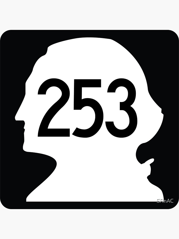 Washington State Route 253 Area Code 253 Sticker For Sale By SRnAC