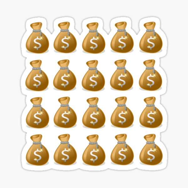 "Bag Of Money Dollar" Sticker by designs89 | Redbubble