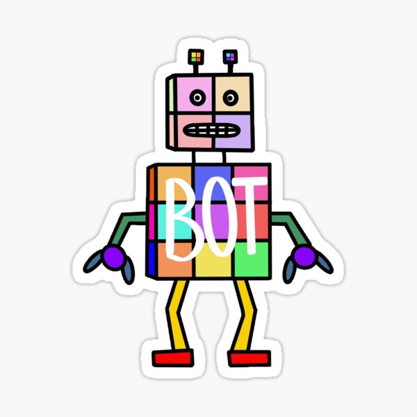 "disco bot robot " Sticker for Sale by zarapatel | Redbubble