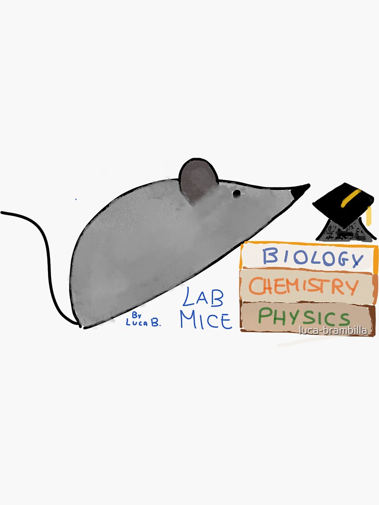 "Graduate Lab Mice" Sticker for Sale by luca-brambilla | Redbubble