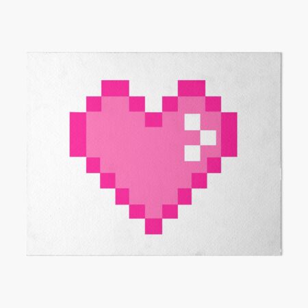 "Pink Heart 8-Bit" Art Board Print for Sale by Pixel-Pixie | Redbubble