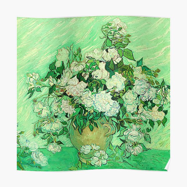 "Vincent Van Gogh White Roses Famous Masterpieces" Poster for Sale by ...