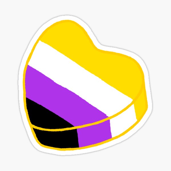 "non binary candy heart" Sticker for Sale by evthewitch | Redbubble