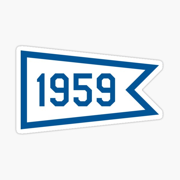 "LA 1959 Pennant" Sticker for Sale by SaturdayACD | Redbubble