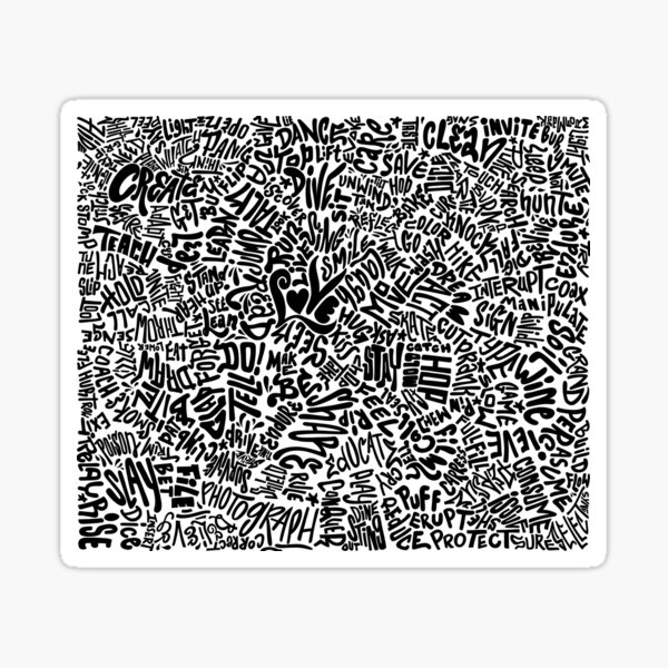 "Verbs" Sticker for Sale by dznrwork | Redbubble