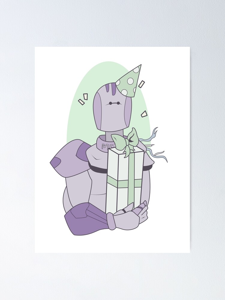 "Birthday Meep Robot Cute Sticker" Poster for Sale by SoLittleSteph ...