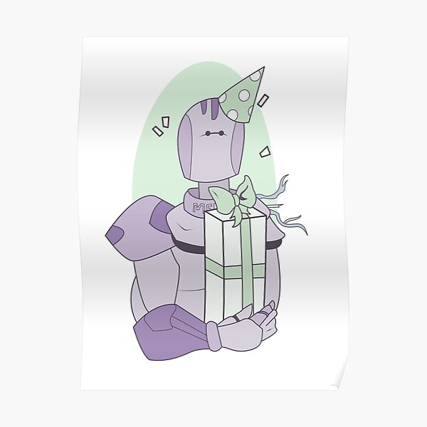 "Birthday Meep Robot Cute Sticker" Poster for Sale by SoLittleSteph ...