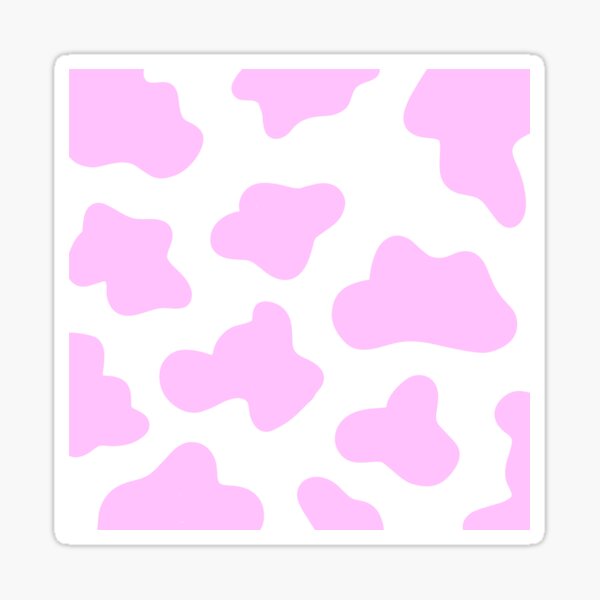 "cute pink cow print design" Sticker by AstheticcVibes | Redbubble