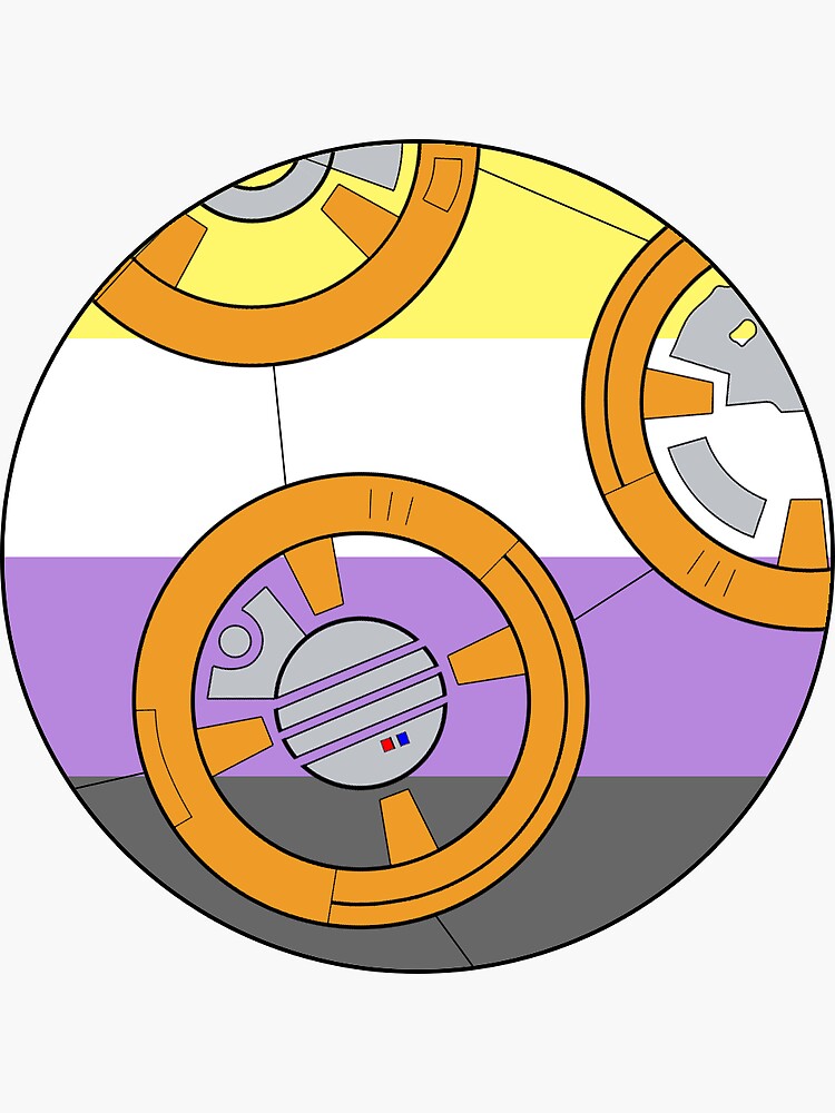 "Robot Pride Series: Non-binary" Sticker for Sale by charliesartdes ...
