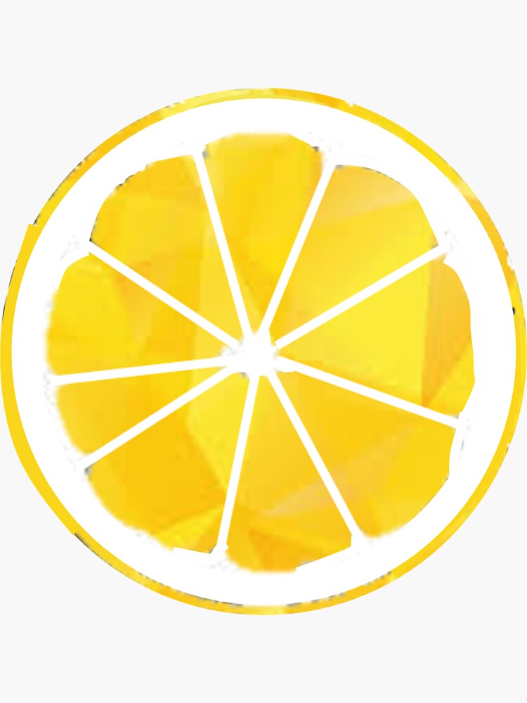 "Geometric Lemon Slice" Sticker for Sale by maddiet15 | Redbubble