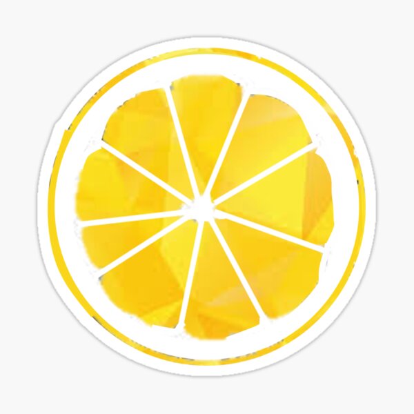 "Geometric Lemon Slice" Sticker for Sale by maddiet15 | Redbubble