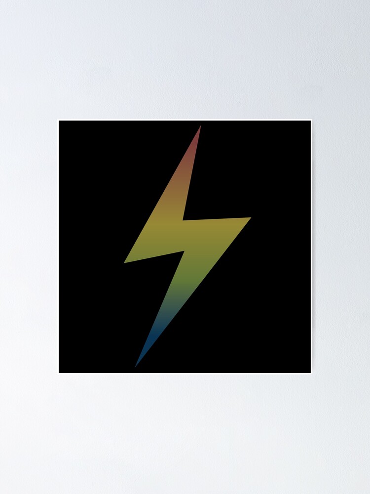 "Rainbow Lightning Bolt" Poster by Stickerfy1 | Redbubble