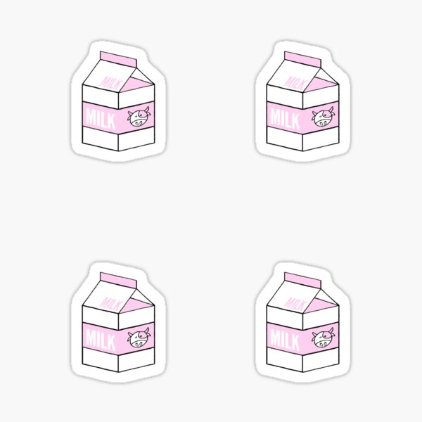 "strawberry milk cartoon pack " Sticker by miantonna | Redbubble