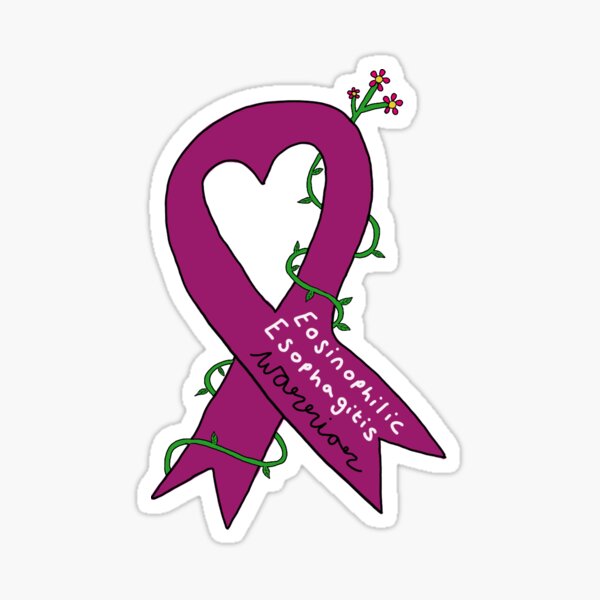 "Eosinophilic Esophagitis warrior awareness ribbon " Sticker for Sale ...