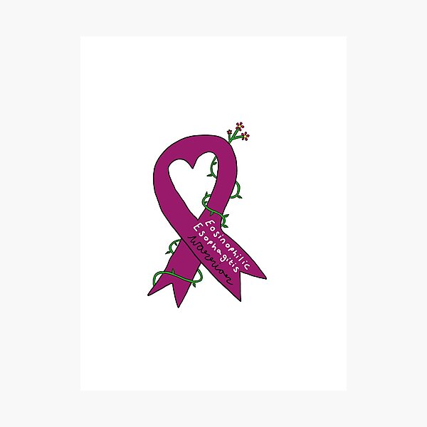 "Eosinophilic Esophagitis warrior awareness ribbon " Photographic Print ...