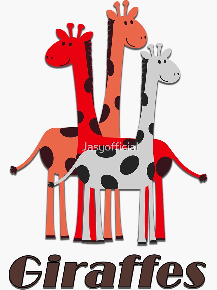 "Cute Giraffes" Sticker by Jasyofficial | Redbubble