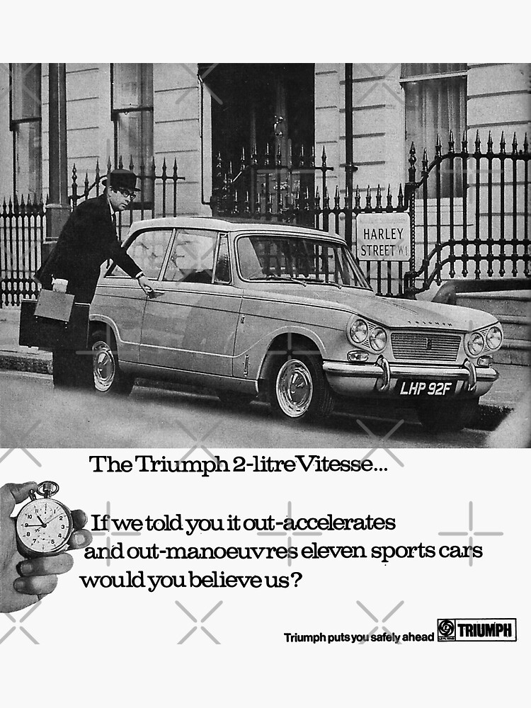 "TRIUMPH VITESSE" Sticker for Sale by ThrowbackM2 | Redbubble