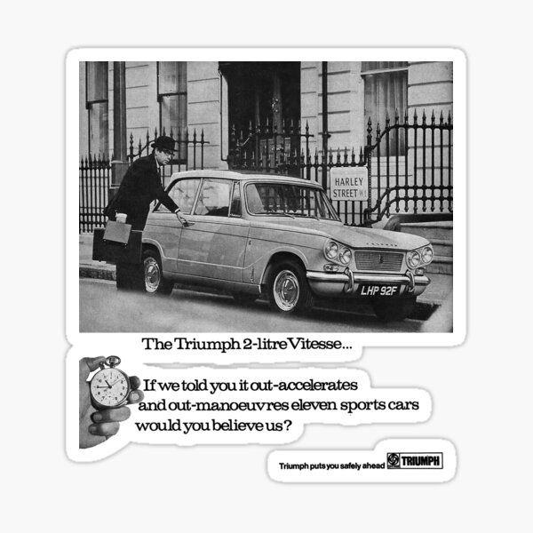 "TRIUMPH VITESSE" Sticker for Sale by ThrowbackM2 | Redbubble