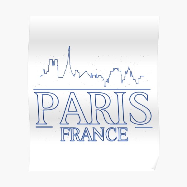 Póster « horizonte de francia Es un letrero de neón, es perfecto para ...