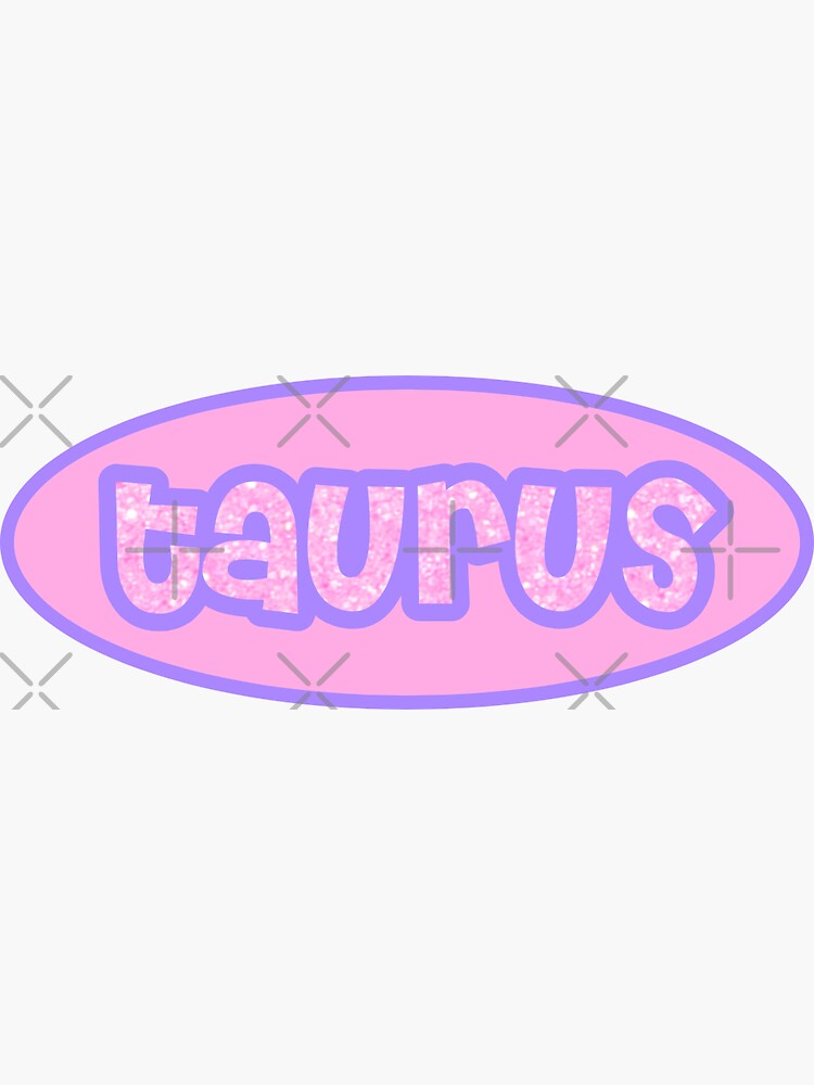 "taurus - pink & purple" Sticker by amyyflo | Redbubble