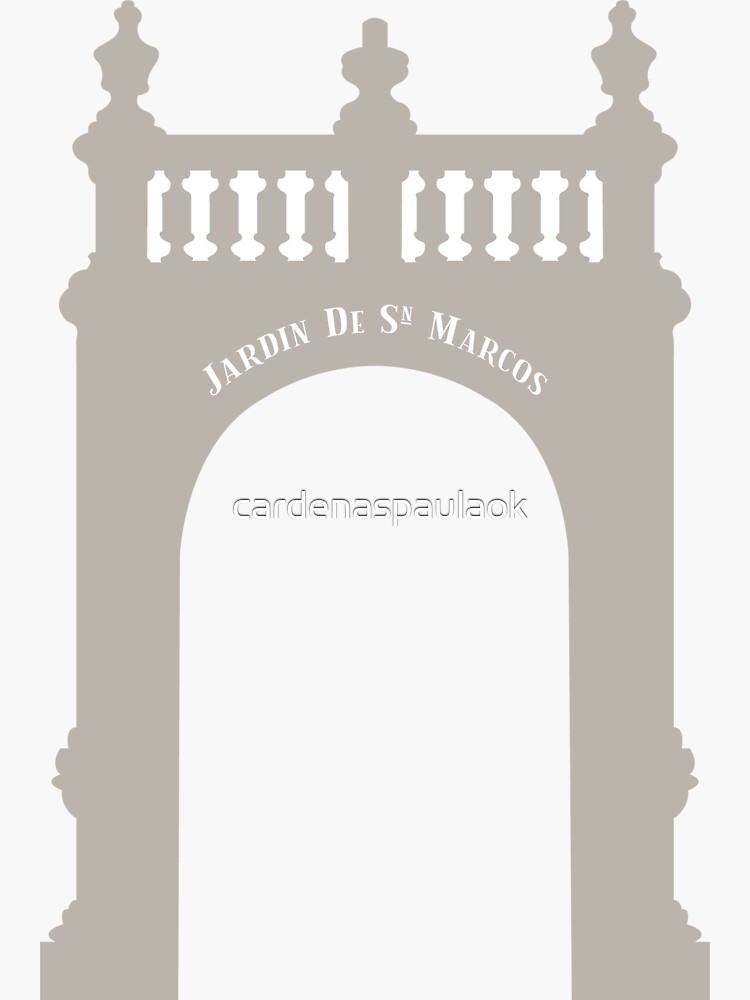 "Jardin de San Marcos" Sticker for Sale by cardenaspaulaok | Redbubble