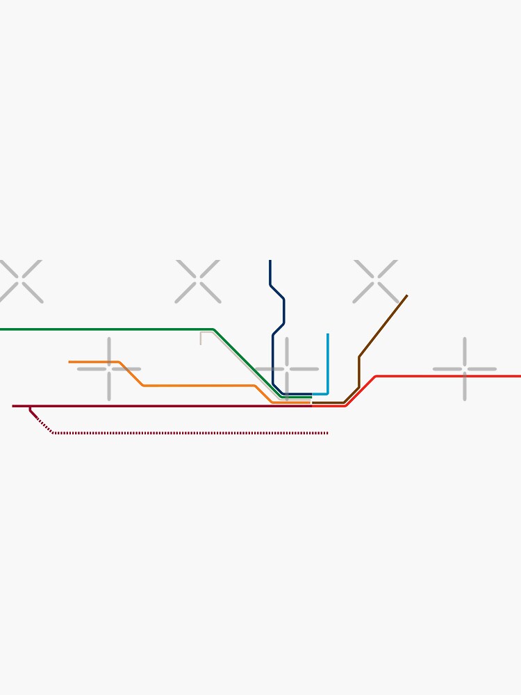 "Toronto GO Rail Map" Sticker for Sale by in-transit | Redbubble