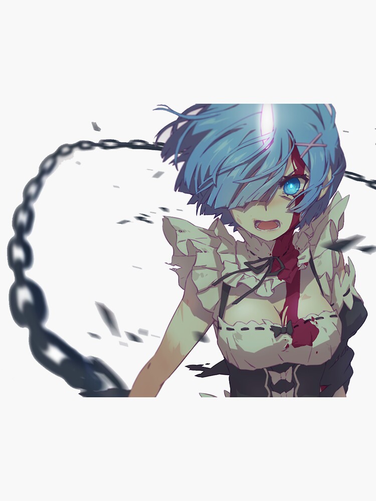 "Re: Zero - Angry Rem" Sticker for Sale by Gregsaur | Redbubble