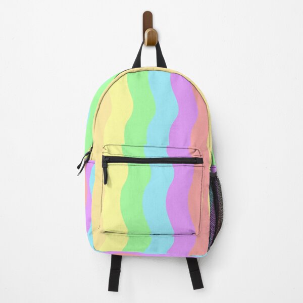 "pastel rainbow groovy retro wave pattern" Backpack for Sale by ...