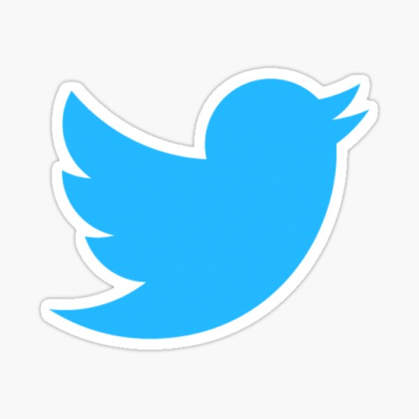 "twitter logo" Sticker for Sale by mercurylights | Redbubble