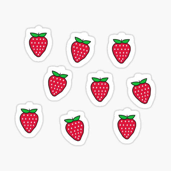 "Strawberry Sticker Pack" Sticker for Sale by CosmosStickers | Redbubble